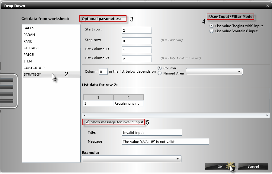 Drop Down Bizview