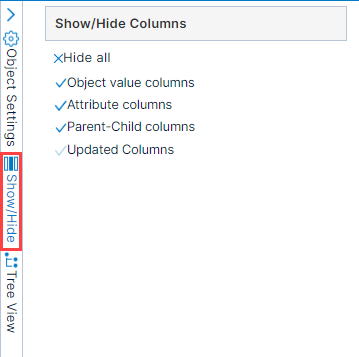 Show/Hide Objects – Bizview