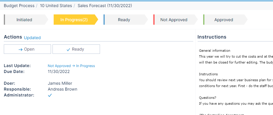 Actions - Workflow – Bizview