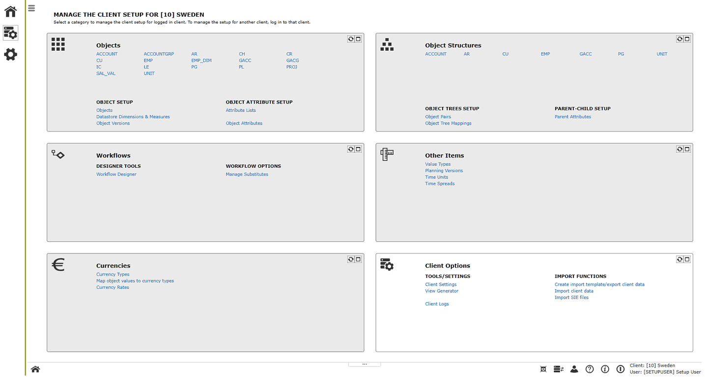Client Options – Bizview