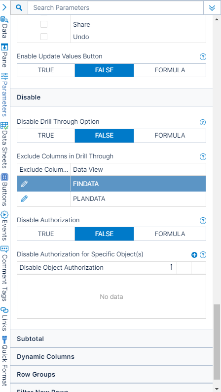 EXCLUDE_DRILL_COL – Bizview