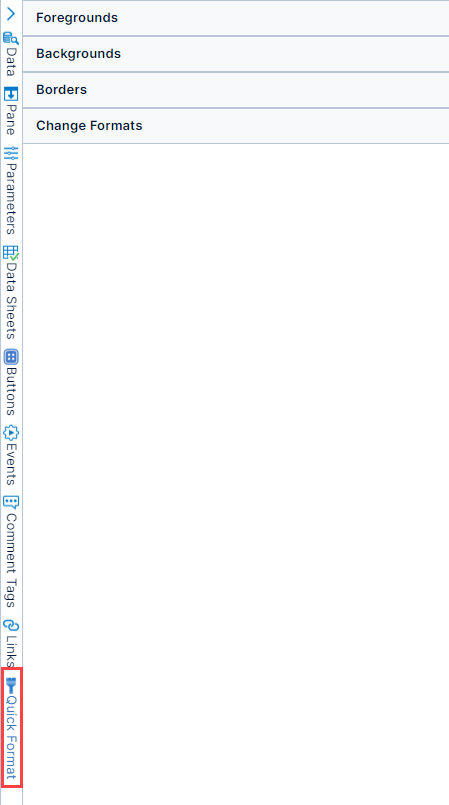 Right Panel - Quick Format – Bizview