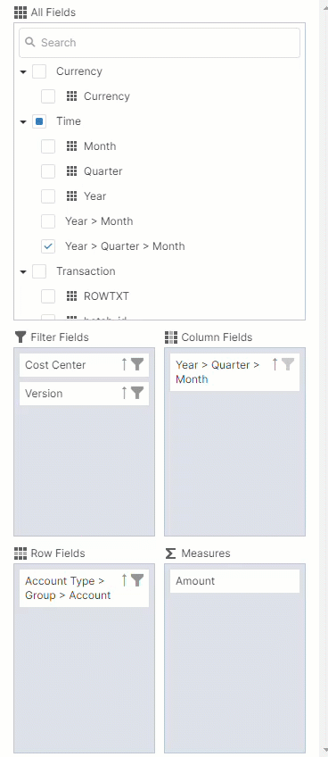 Creating an Analytics Report (Fields) – Bizview