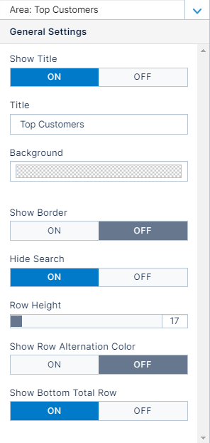 General Settings - Grid – Bizview